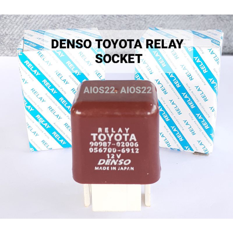 ORIGINAL DENSO TOYOTA RELAY 12V & SOCKET W/ AUTO WIRE '14 JAPAN HEAVY ...