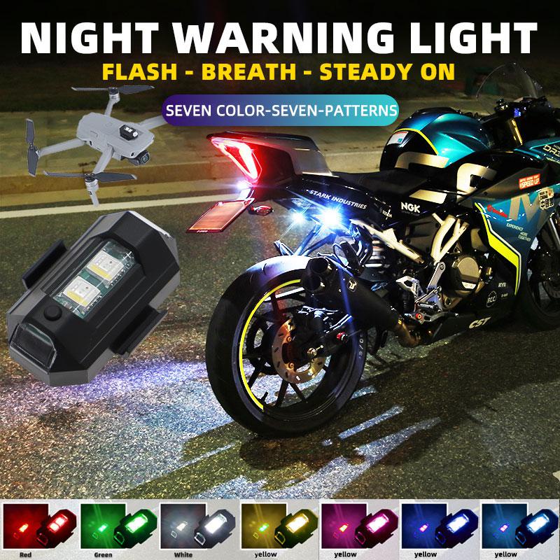 MINI Motorcycle Indicator LED Anti-collision Warning Light Signal Light ...