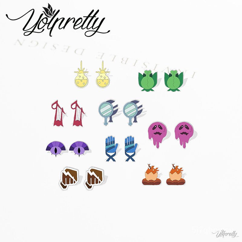 The Owl House Main Nine Coven Symbols Acrylic Stud Earrings Resin Epoxy ...