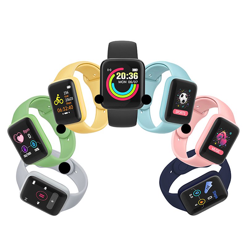 Macaron Fashion Wrist Watch USB3.0 Free Exercise Smartwatch Y68D20 ...