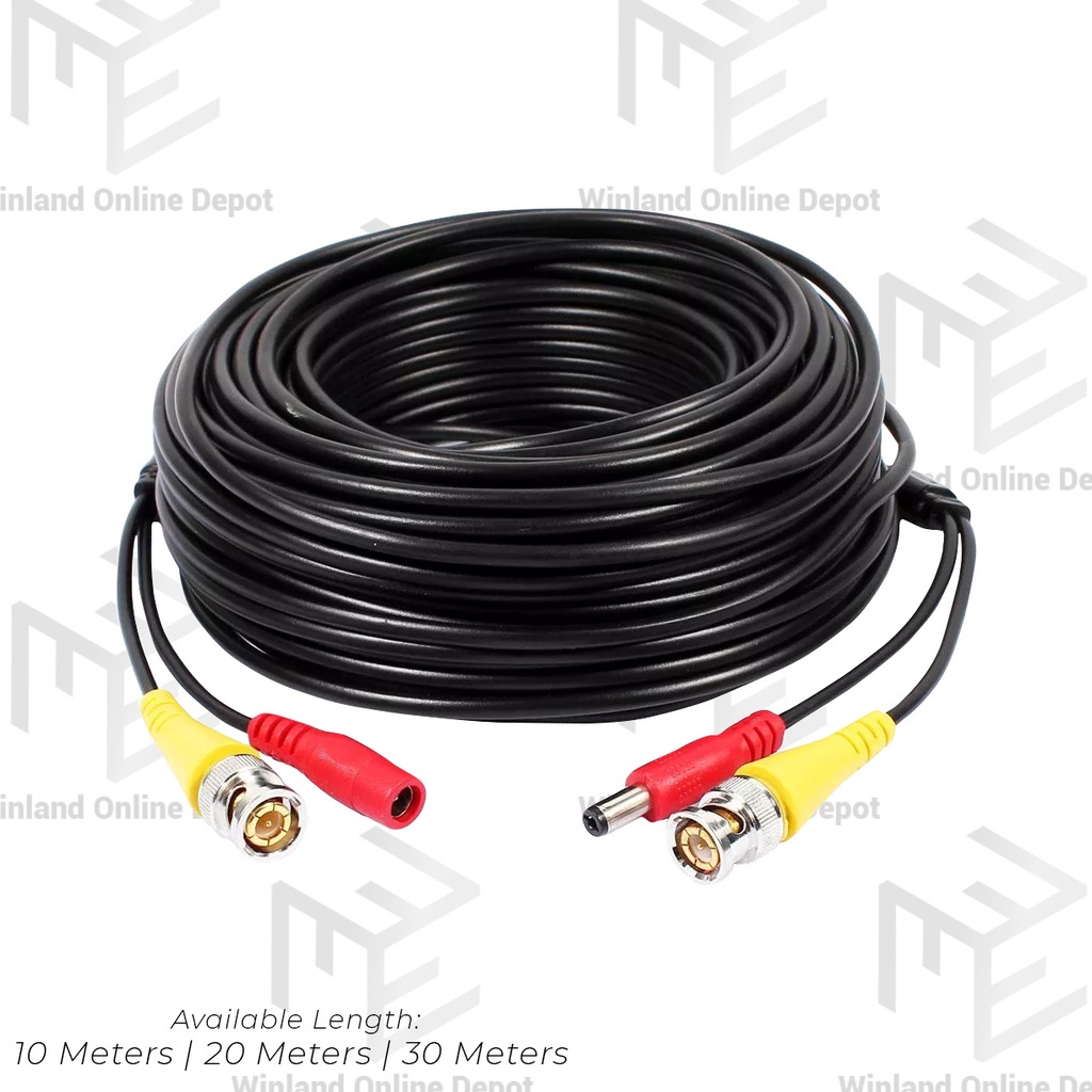 Poscom CCTV Cable 10 Meter to 30 Meter BNC+DC All-In-One Video and ...