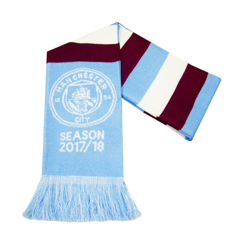 Custom Football Team Clubs Scarf Double Sided Knitted Acrylic Fan Scarf ...