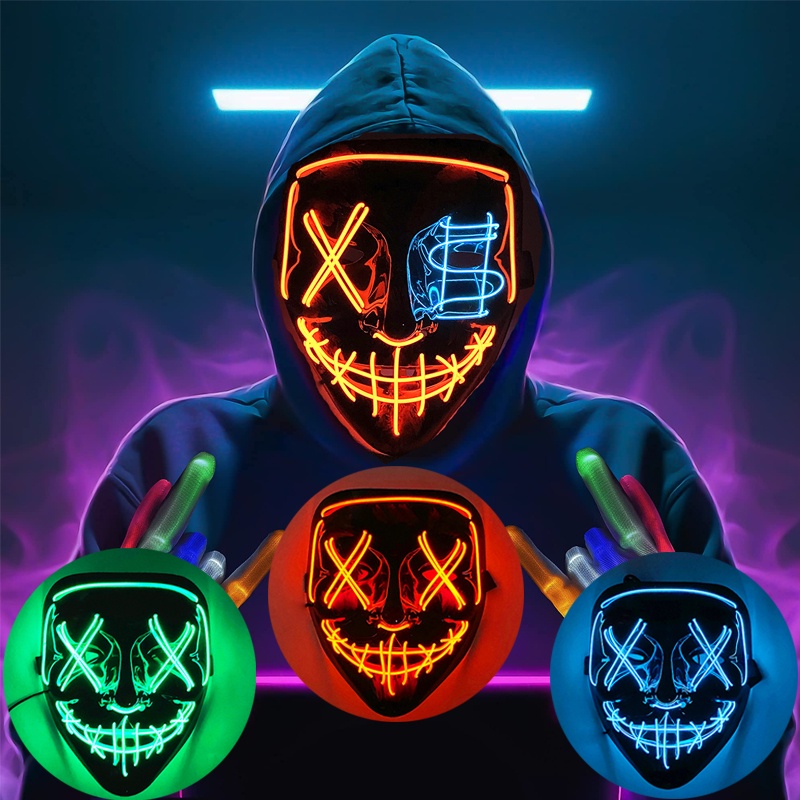 2023 The classic popular similar Purge mask famous movie mask luminous ...