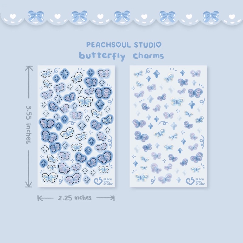 Butterfly Mini Deco Sticker Sheet by PEACHSOUL STUDIO | polco deco ...