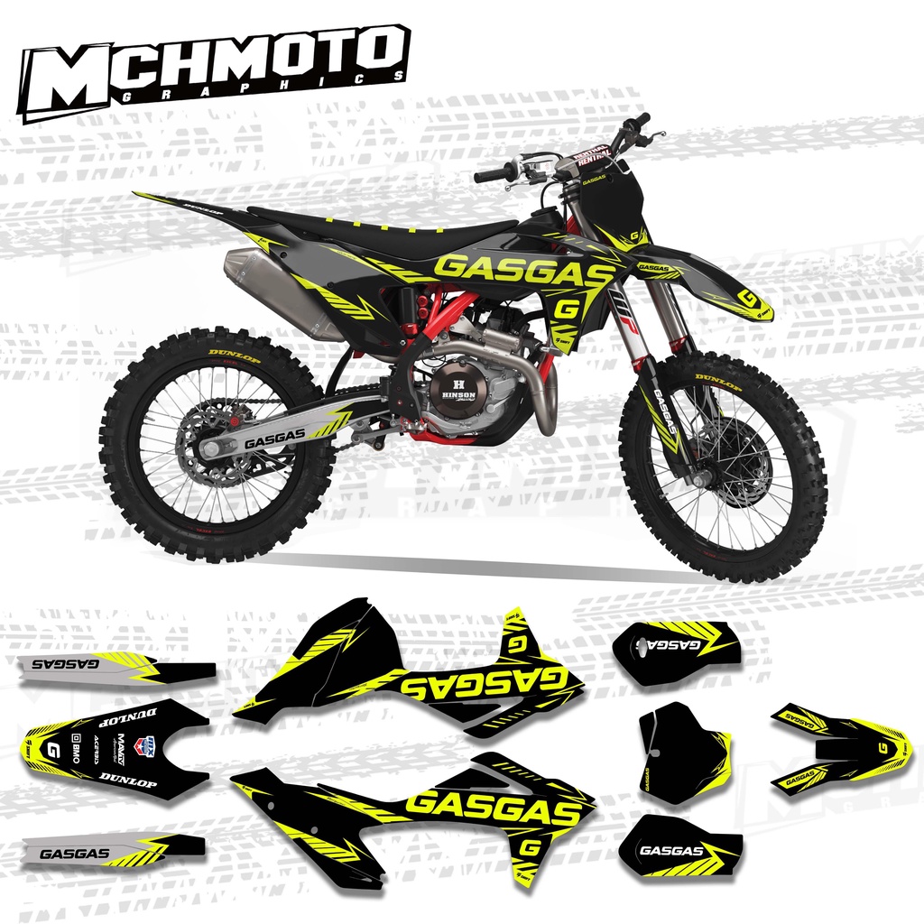 MCH for Custom Team Graphics Backgrounds Decals Stickers Kit For GASGAS ...