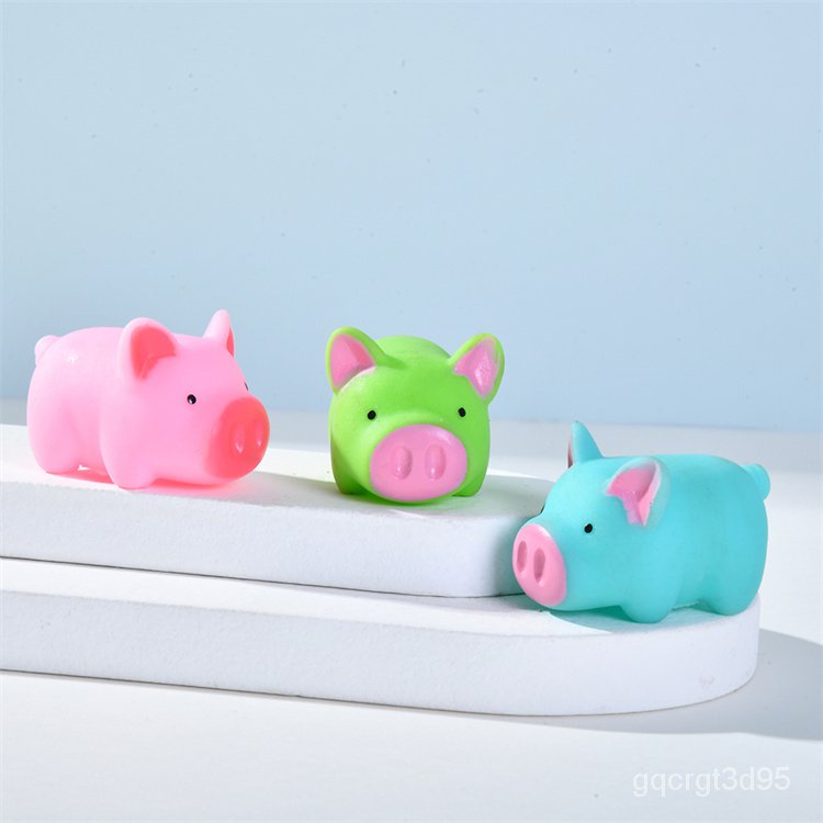 Custom Baby Shower Pink Piggy Floating Toys 1.5 Inch Mini Miniature ...