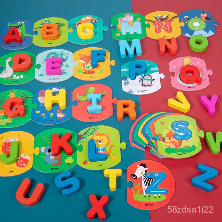 Alphabet Flash Cards Preschool Learning Activities Animal Puzzle ...