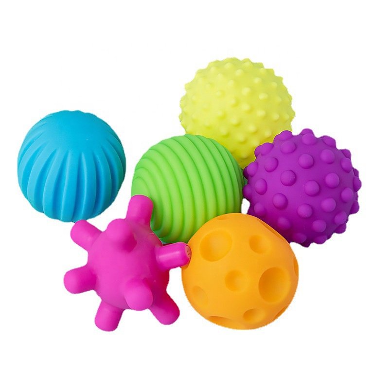 6 Pack Sensory Balls Spray Water Toy for Baby Kids Massage Soft ...