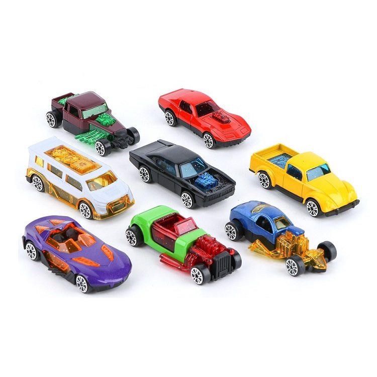 Free wheel diecast toy vehicles 72 scale eight colors alloy small metal ...