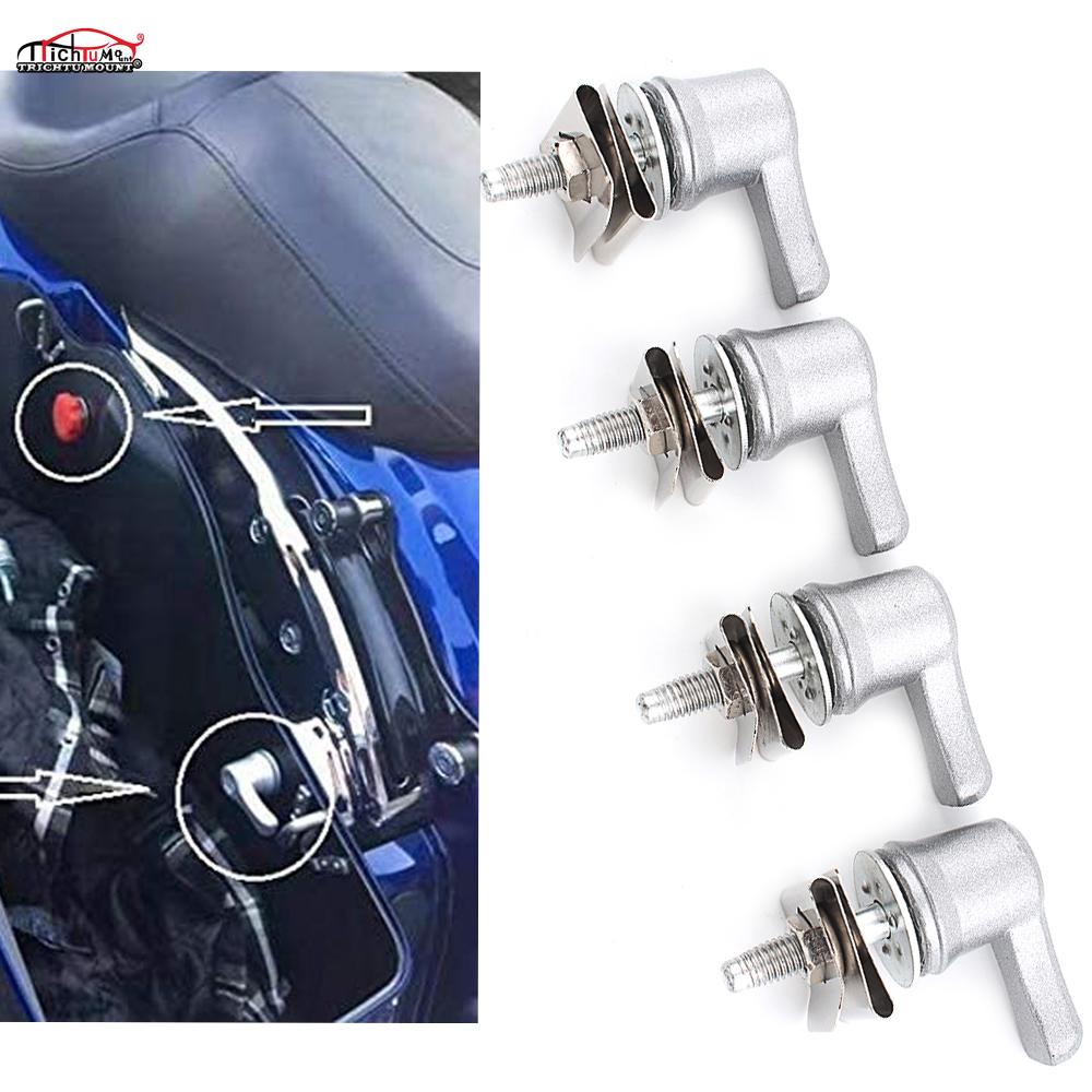 Motorcycle Saddlebag Lever Lock Bolts Nuts Mounting Kit For Harley ...