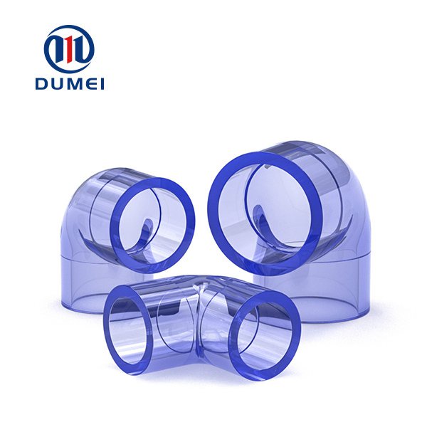 PVC SCH40 CLEAR 90 degrees elbow water supply connection Socket 90 Deg ...