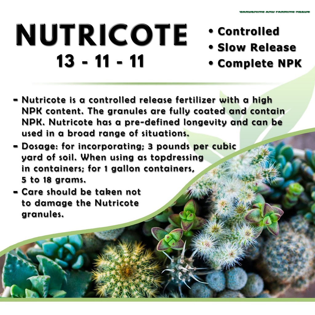 NUTRICOTE 13-11-11 (WITH TRACE ELEMENTS) SLOW AND CONTROLLED SMART ...
