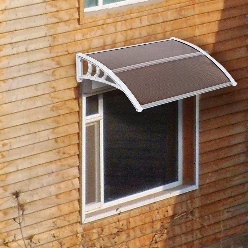 Brown Gazebos Front Window Door Sun Canopy Hollow Sheet Protection ...