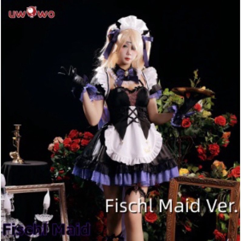 Uwowo cosplay Lisa maid costume game Genshin impact cosplay Lisa maid ...