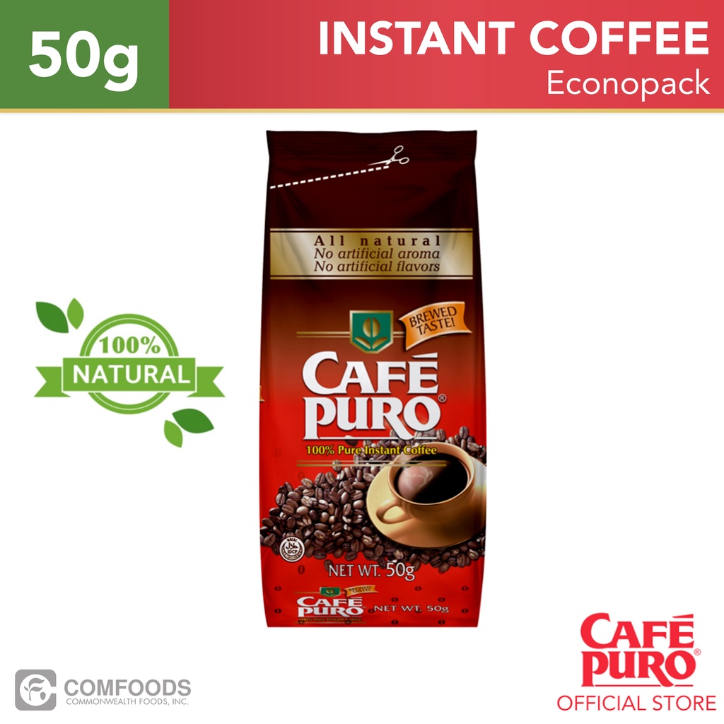 CAFE PURO Instant Coffee 50g Econopack | Shopee Philippines