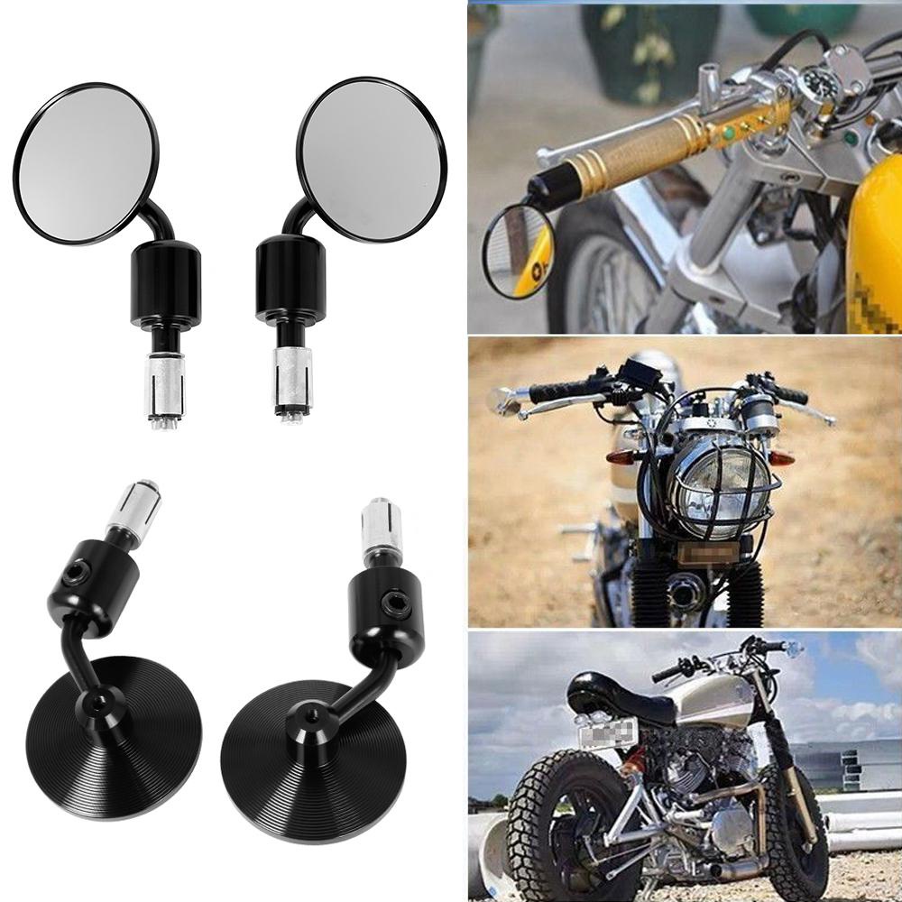 Motorcycle Universal Cnc Aluminum Rear View 3 Handle Bar End 7 8