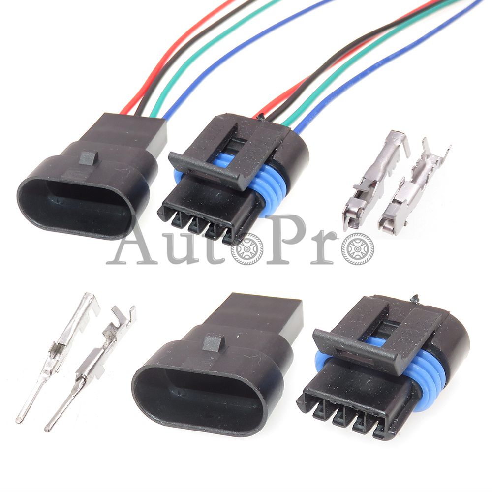 1 Set 4 Hole Auto Intake Pressure Sensor Electric Wiring Socket ...