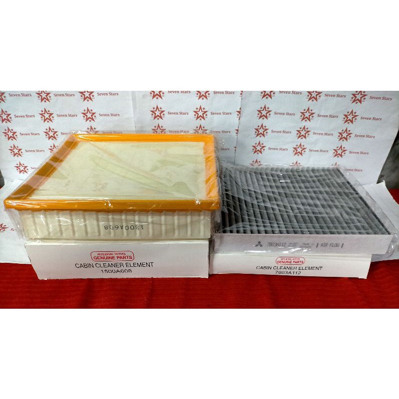 Mitsubishi 1500A608 Air Filter and 7803A112 Cabin / Aircon Filter for ...