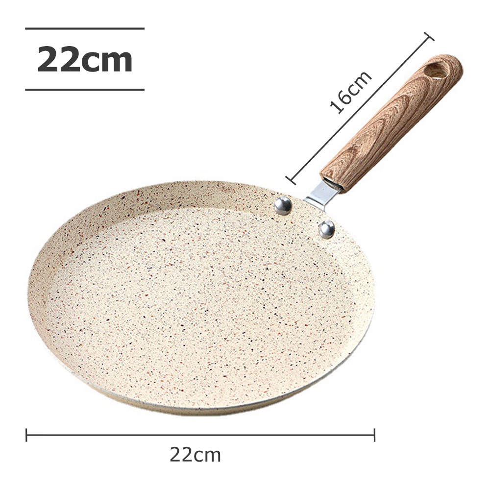 OShine Non Stick Flat Crepe Pancake Pizza Pan Egg Omelette Steak Frying ...
