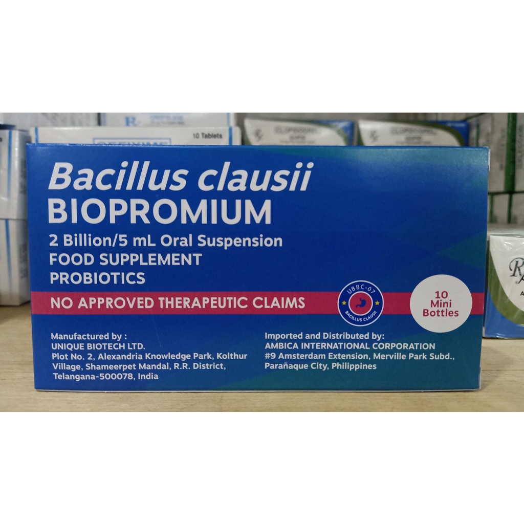 Bacillus Clausii 2billion/5ml Oral Suspension - Biopromium 10's ( Pro ...