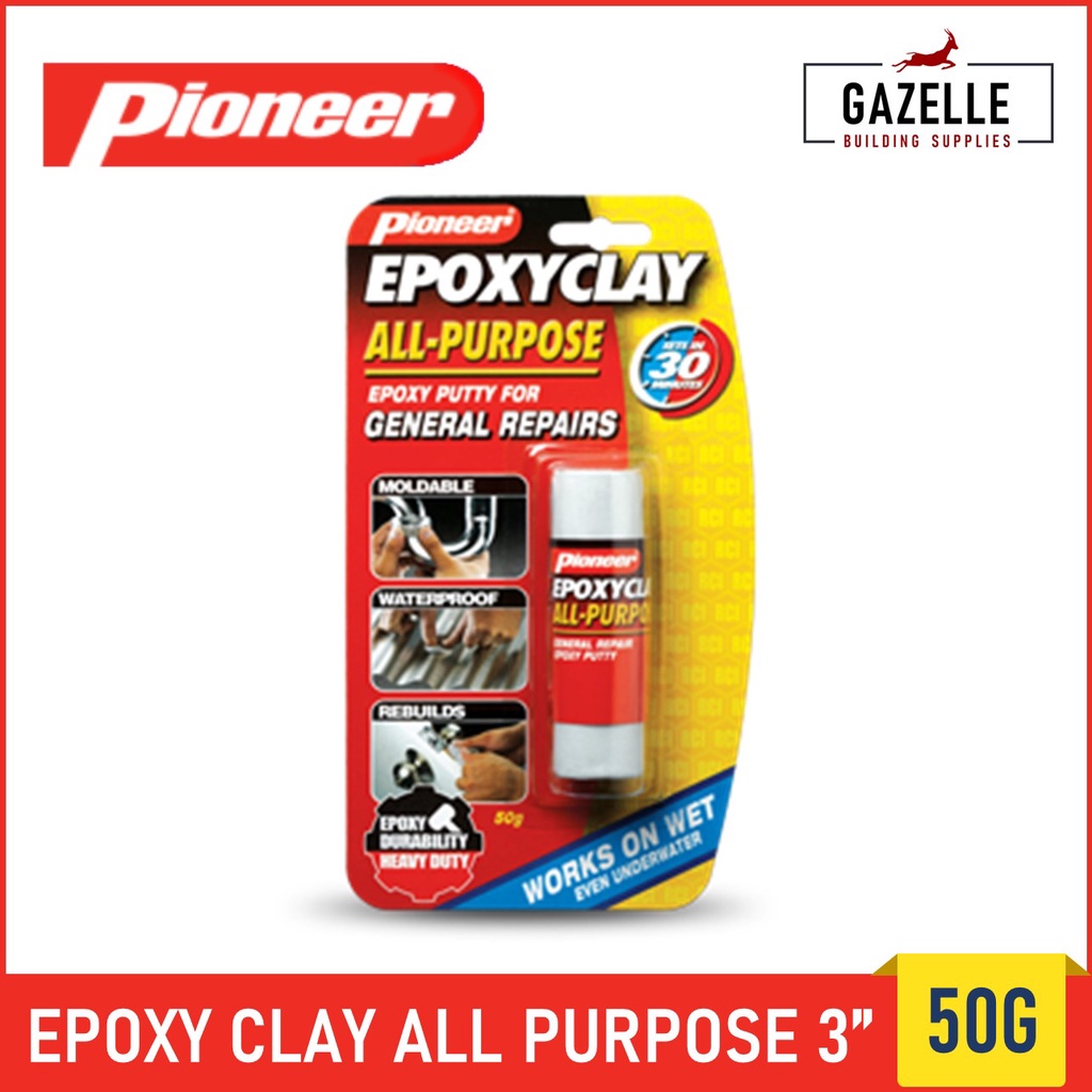 ♘Pioneer Epoxy Clay All Purpose / Steel / Aqua - 25g / 50g | Shopee ...