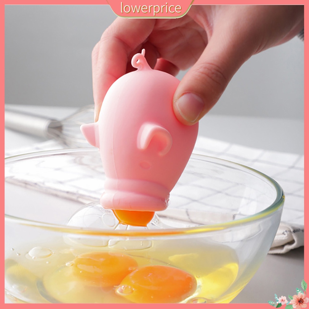 2Pcs Cute Cartoon Pig Silicone Egg White Separator Yolk Dividers ...