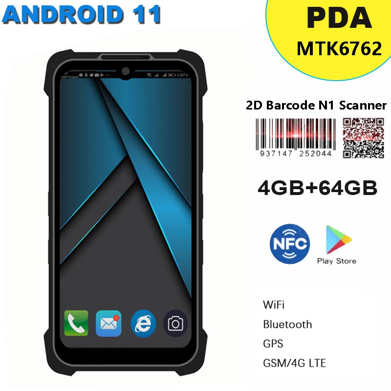 Portable Android Pda Barcode Scanner Rugged Handheld Android Inventory Pda Wireless 4g Mini