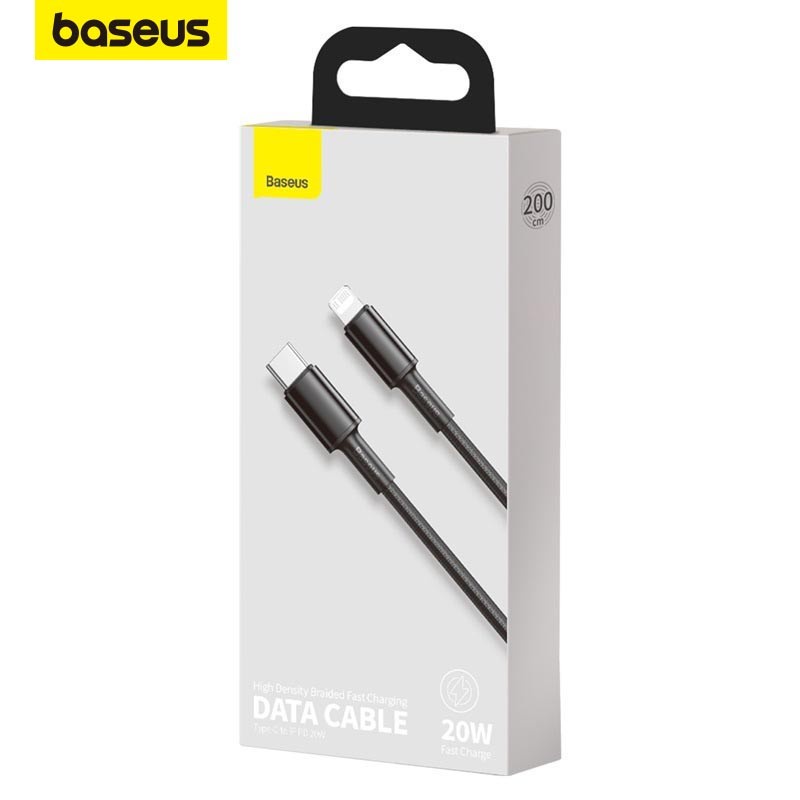 Baseus USB C Cable for iPhone 14 12 11 Pro Max XR 8 PD 20W Fast ...