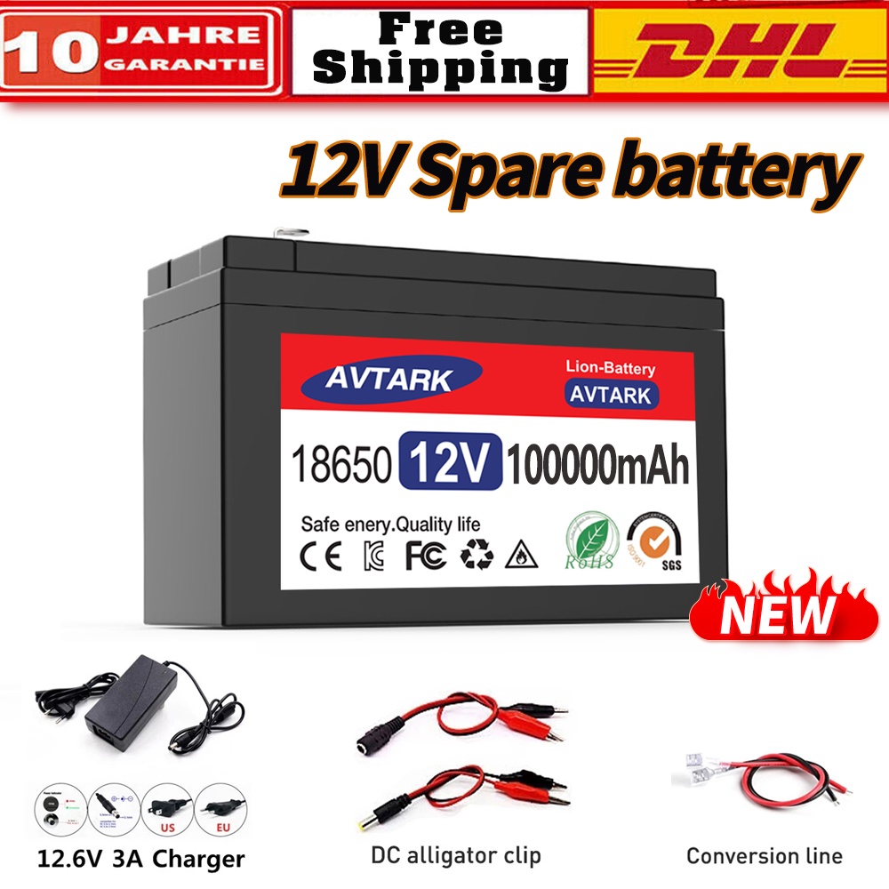 ☫18650 12V 120Ah 100Ah 65Ah Lithium Li-ion Rechargeable Battery Pack ...
