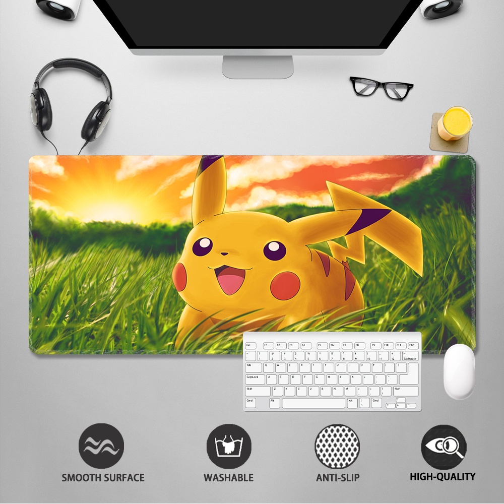 Pokemon Pikachu PC Computer Laptop Mouse Pad Anime Kawaii | Shopee ...