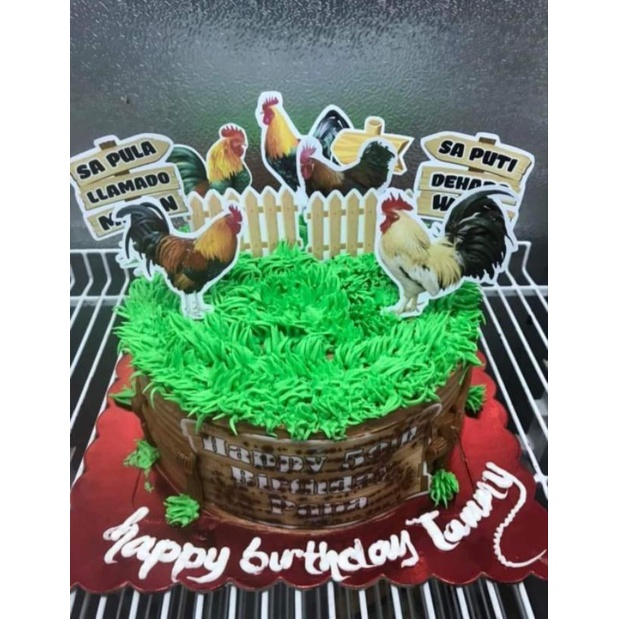 Sabong Theme Cake Topper Printed Cake Topper | Shopee Philippines