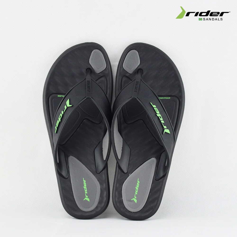 Rider R Line Plus II Ad Grey Black Green Men's Slippers | Shopee ...