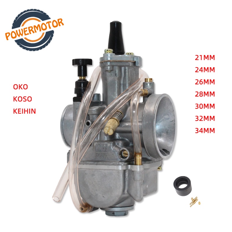 ₪Racing 2T4T Universal Motorcycle Carburetor OKO KEIHIN KOSO PWK 21 24 26 28 30 32 34mm ...