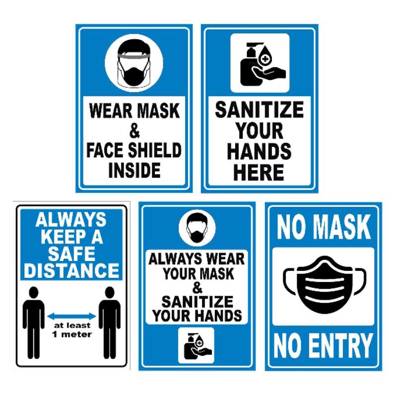 ┇germ prevention signage a4 size covid-19 prevention spread wall ...