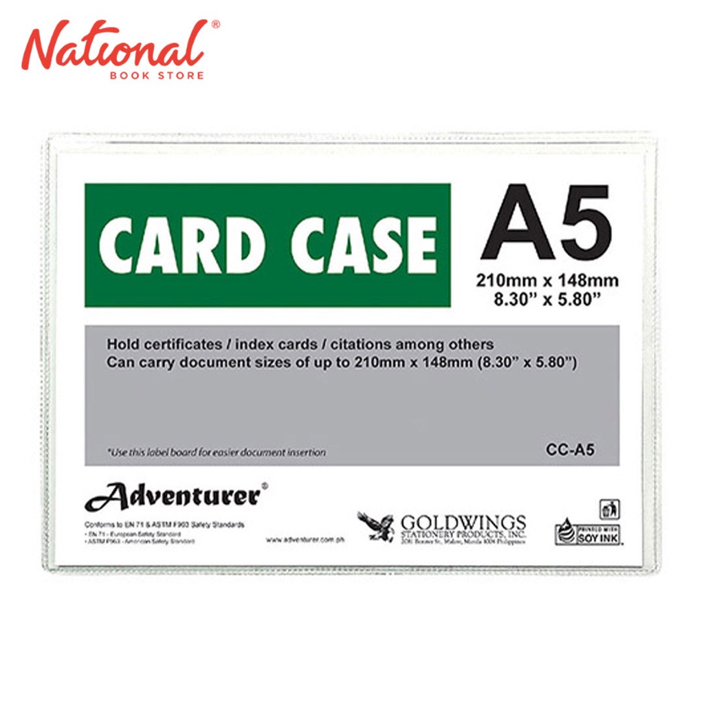 Adventurer Document Card Case Plastic Soft A5 CC-A5 - School & Office Supplies | Shopee Philippines