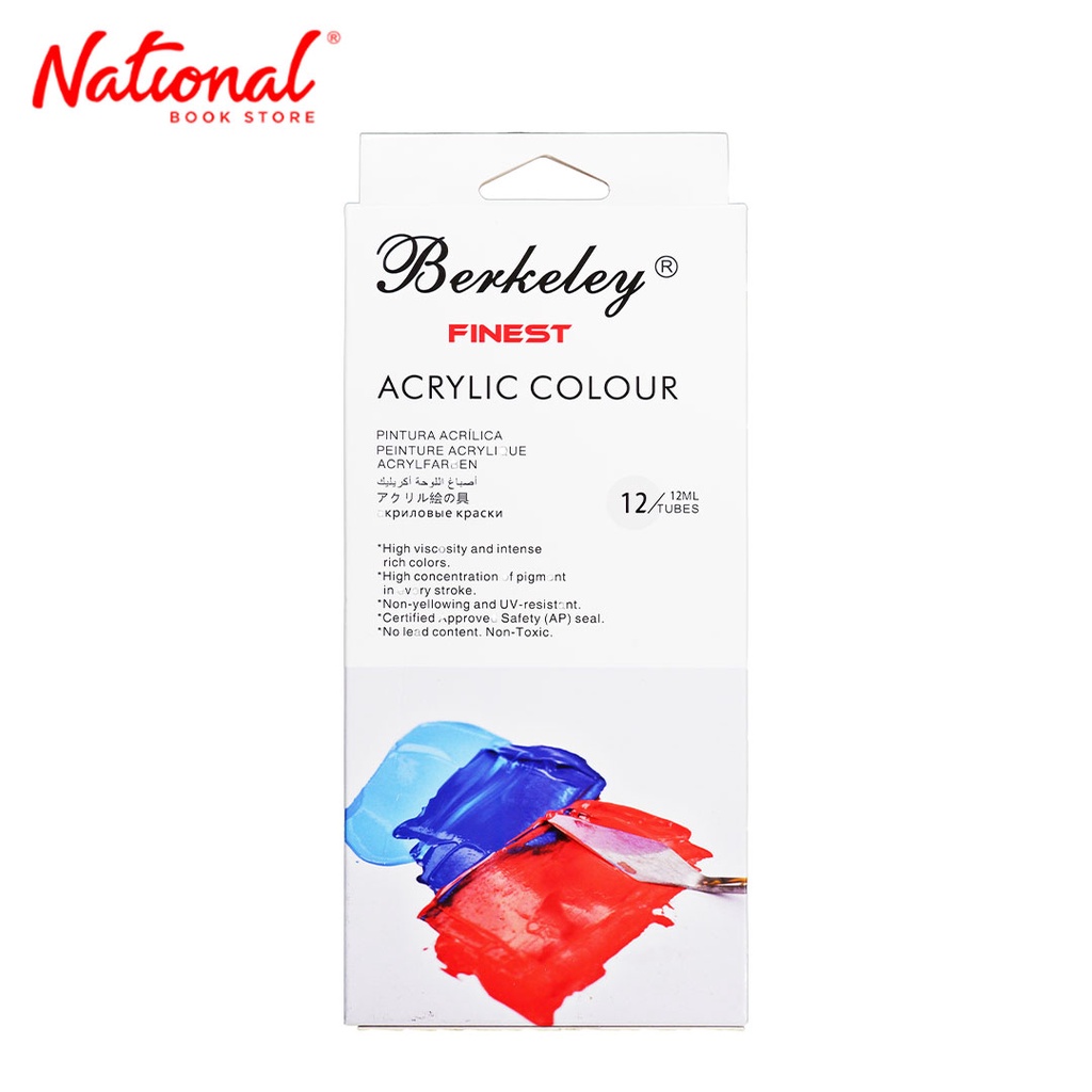 Berkeley Acrylic Color BAC12's 12 Colors 12ml - Art Supplies | Shopee ...