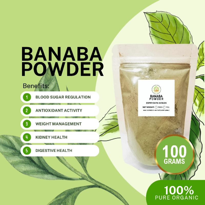 【Hot Sale】 PURE BANABA LEAF POWDER (100g) | Shopee Philippines
