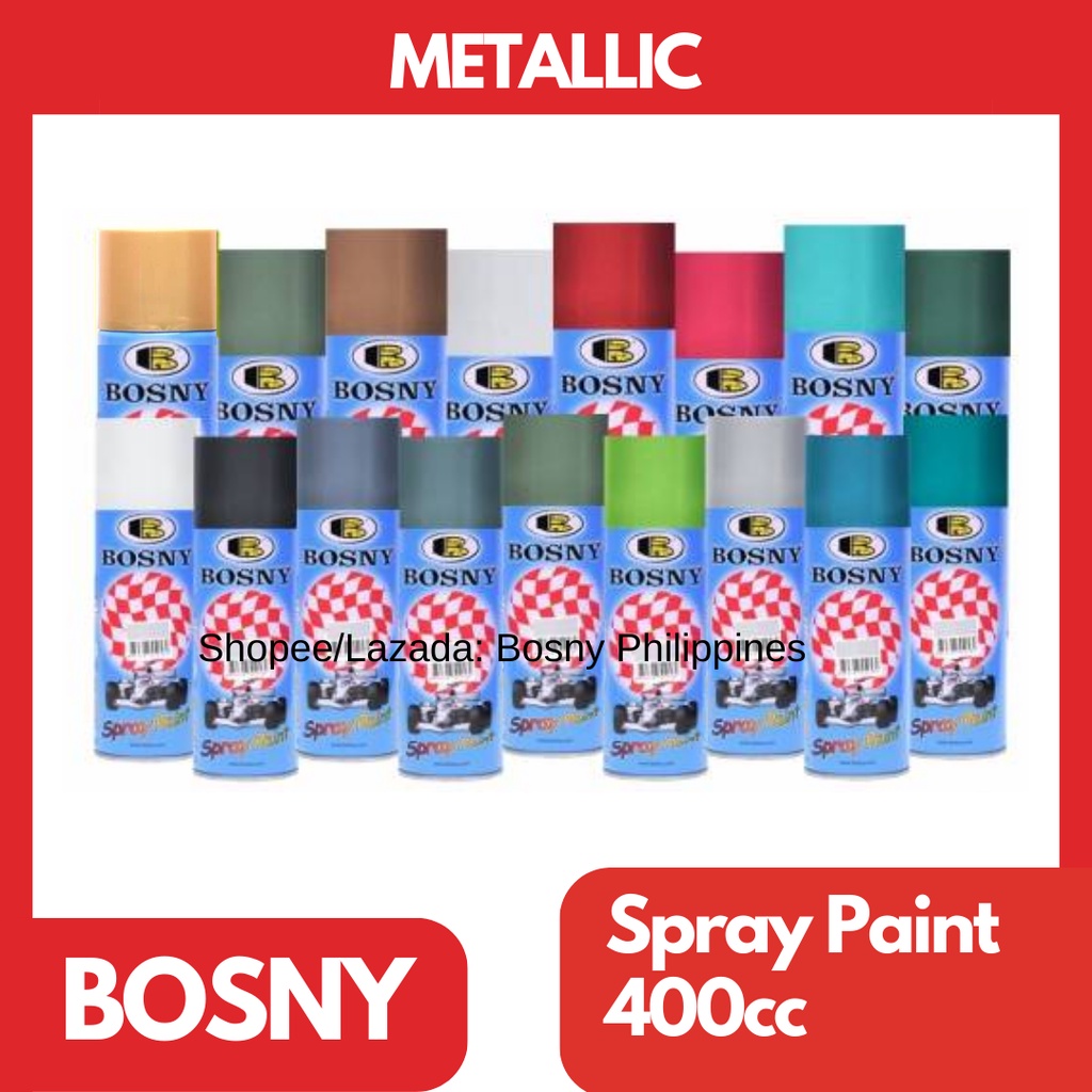 Bosny Metallic and Special Colors Original Acrylic Spray Paint 400cc ...