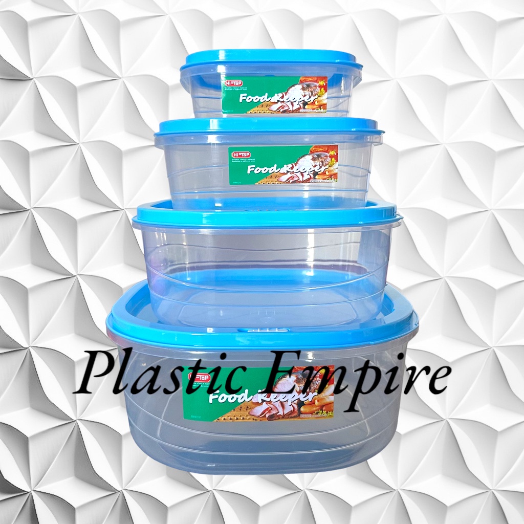 4 in 1 Hi-Top Oval Durable Plastick Transaprent Colored Cover Lunch Box ...