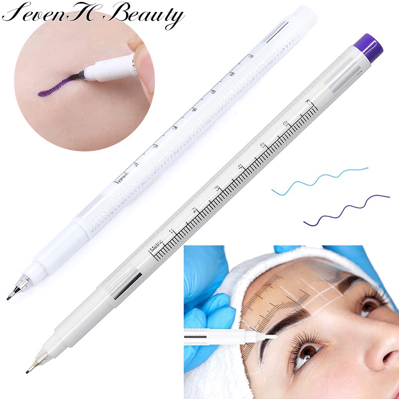Tattoo Skin Marker Eyebrow Pen Point Pencil With Measuring Ruler ...