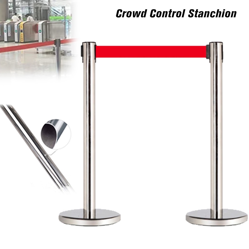 Crowd Control Stanchion,Stainless Steel Safety Barrier Stands,with 2 m ...