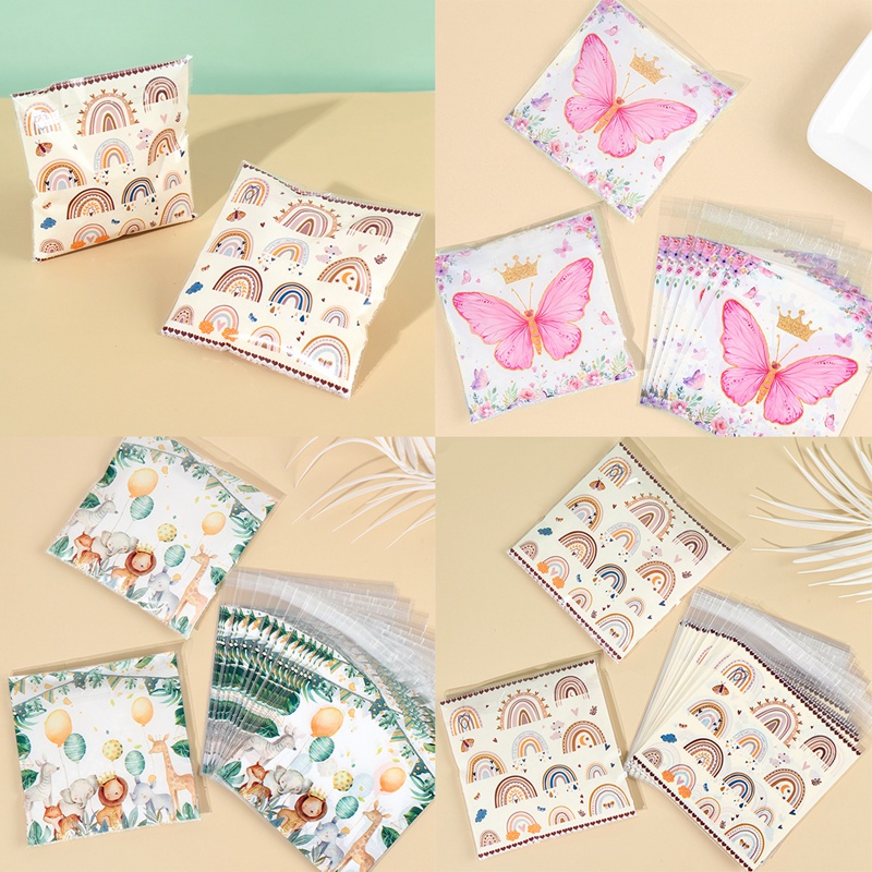 50pcs 14*17cm Love Cute Plastic Bags Self Adhesive Plastic Package Bag ...