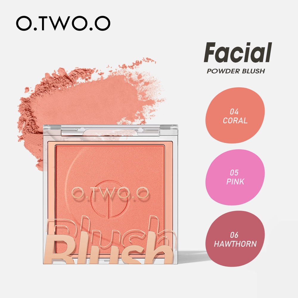 O.TWO.O Blush Makeup Palette 6 Colors Mineral Powder Long-lasting ...