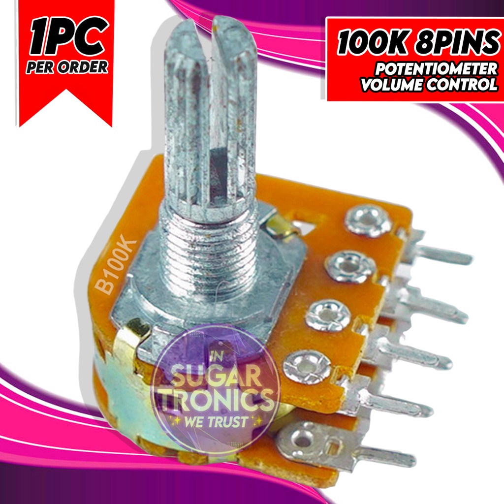 ⚡100K 8 Pins Stereo Potentiometer Volume Control Heavy Duty⚡ | Shopee ...