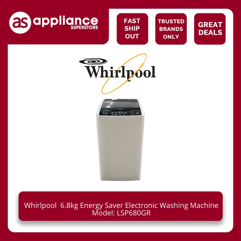 Whirlpool 6.8kg Energy Saver Electronic Washing Machine LSP680GR ...