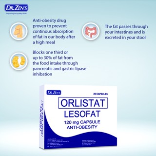 Dr. Zen's Lesofat Orlistat 20 Capsules 120mg | Shopee Philippines