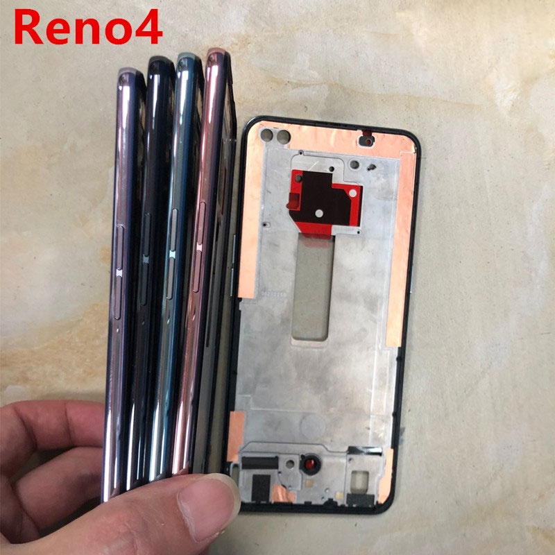 For OPPO Reno4 Reno 4 Middle frame Front Housing LCD Frame Bezel Plate ...