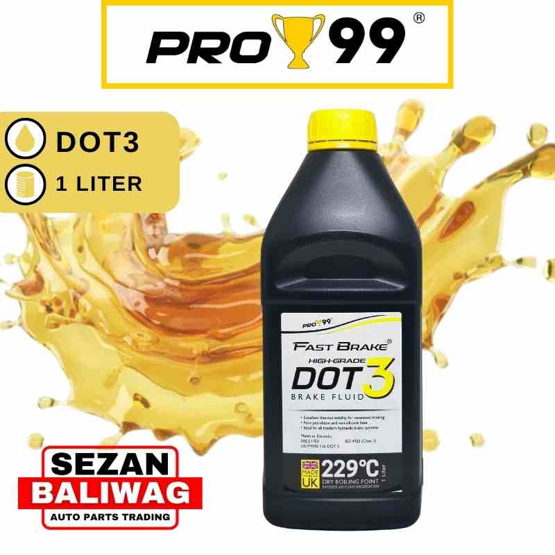 PRO99 BRAKE FLUID DOT 3 1 LITER PBF3-8181-1L | Shopee Philippines