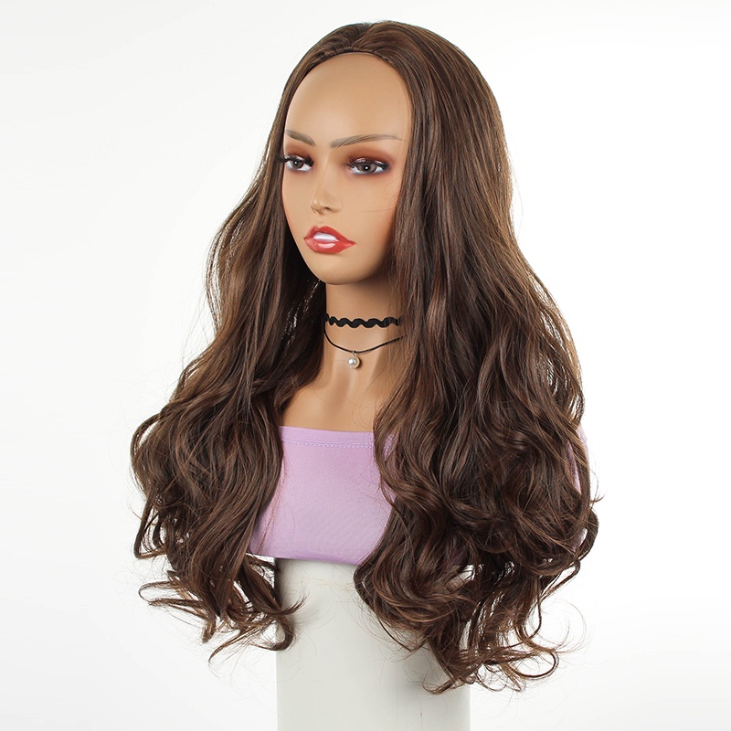 ぅバ mp;Beauty Women Synthetic 3/4 Half Wig 24 Inches Curly Hair ...