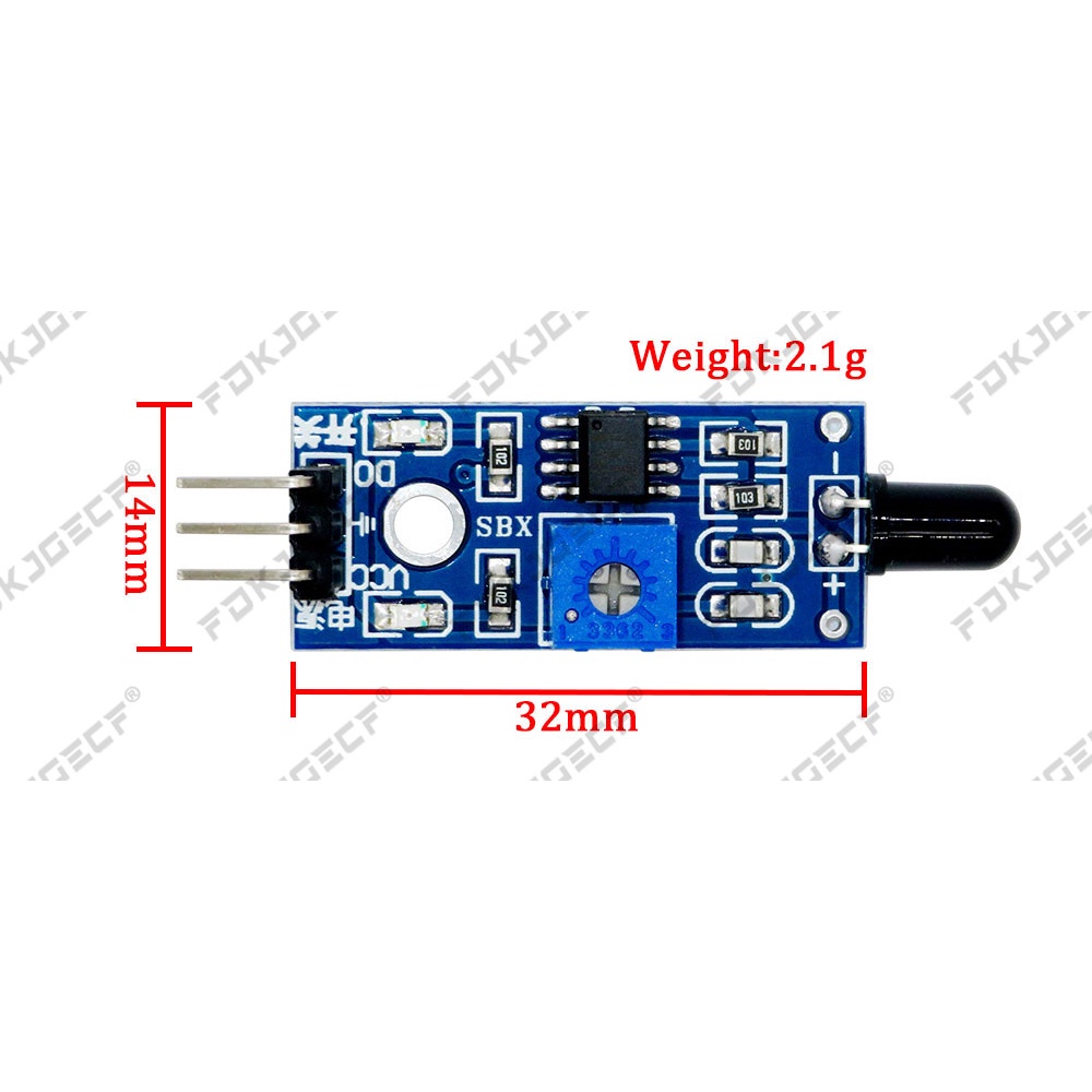 10pcs/lot 3 PIin / 4 Pin IR Flame Sensor Module Ignition Source Fire ...